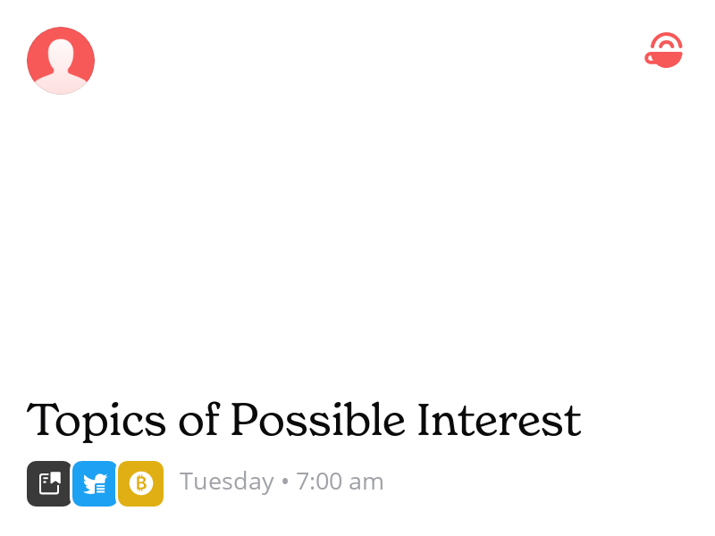 Topics of Possible Interest